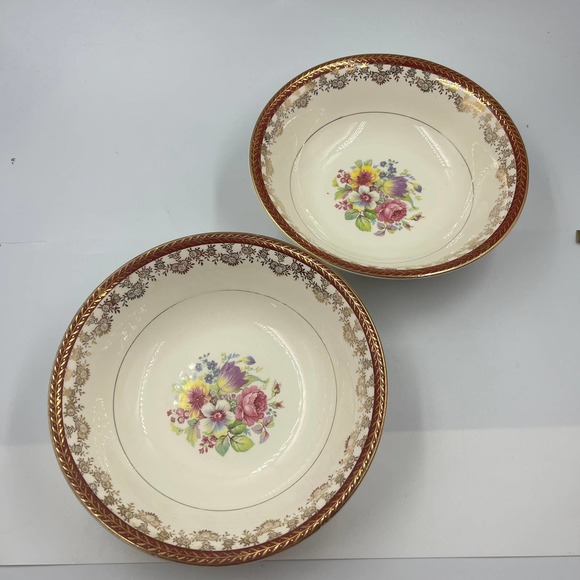 Stetson | Dining | Stetson Antique American Beauty Serving Bowls 24 Kt ...